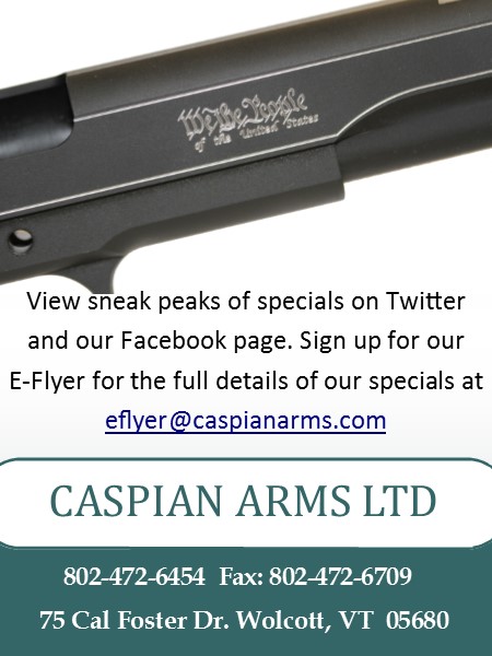 Caspian Arms | Serving the custom pistolsmith since 1983